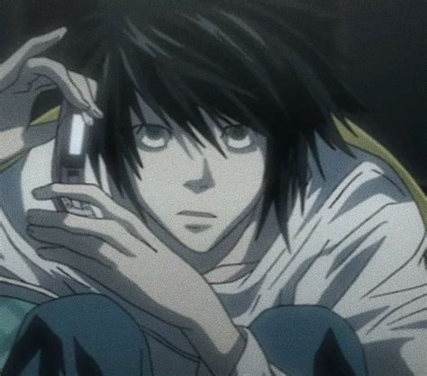 Death Note L Holding Phone
