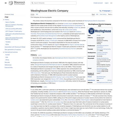 Westinghouse Electric Company Wikipedia — Are Na
