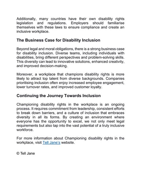 Championing Disability Rights In The Workplace Pdf