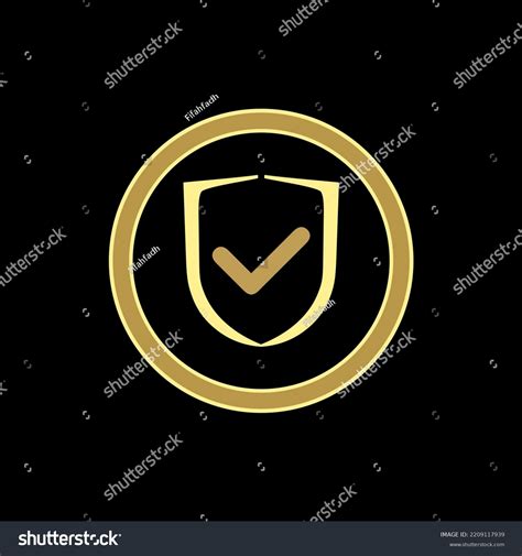 Safety Sign Protected Symbol Shield Protected Stock Vector Royalty