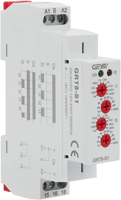 Jadeshay Delay Relay Grt8 S1 Mini Asymmetric Cycle Timer Onoff Repeat Cycle Time Relay Acdc12