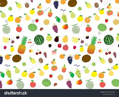 Fruit Pattern Background Wallpaper Stock Vector Royalty Free