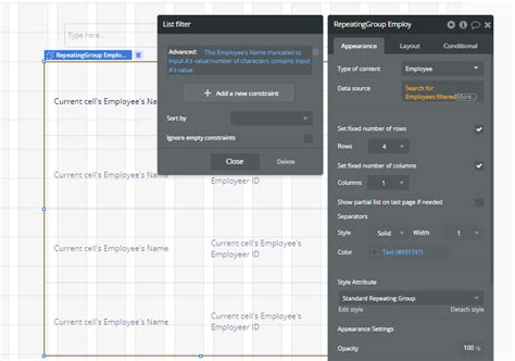 how to filter repeating group data with input box need help bubble