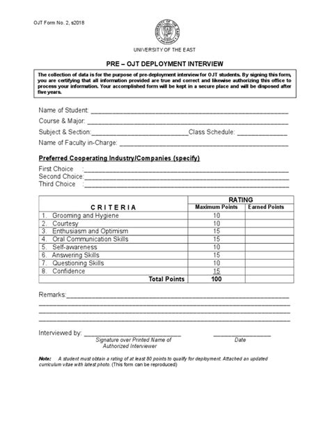 Ojt Form 2 S2018 Pdf Behavior Modification Learning