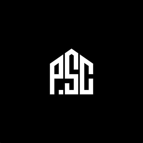 Psc Letter Designpsc Letter Logo Design Sobre Fondo Negro Concepto De