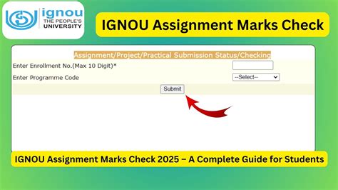 Ignou Assignment Marks Check 2025 A Complete Guide For Students