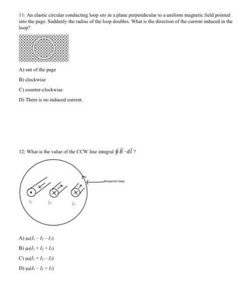 solved 11 an elastic circular conducting loop sits in a