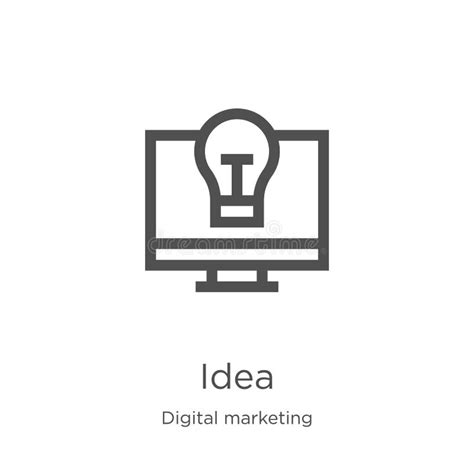 Idea Icon Vector From Digital Marketing Collection Thin Line Idea