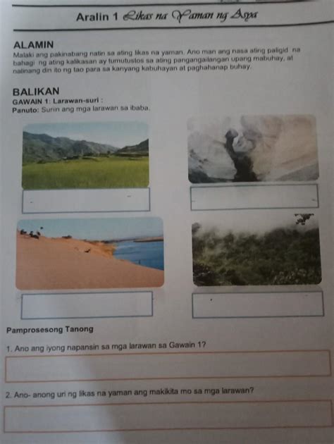 Pakisagot Ng Mga Larawan Ng Bundok Brainly Ph