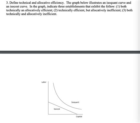 Solved 3 Define Technical And Allocative Efficiency The