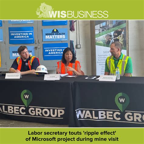 Labor Secretary Touts ‘ripple Effect Of Microsoft Project During Mine