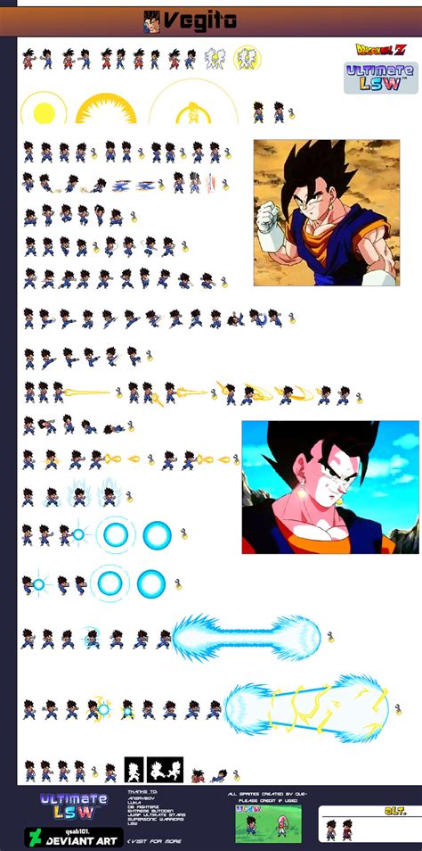 Vegito Vegetto Ulsw Sprite Sheet By Songoku0911 On Deviantart