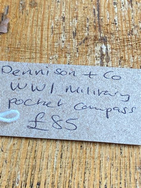 Dennison And Co Wwi Military Pocket Compass British Officers Silver F