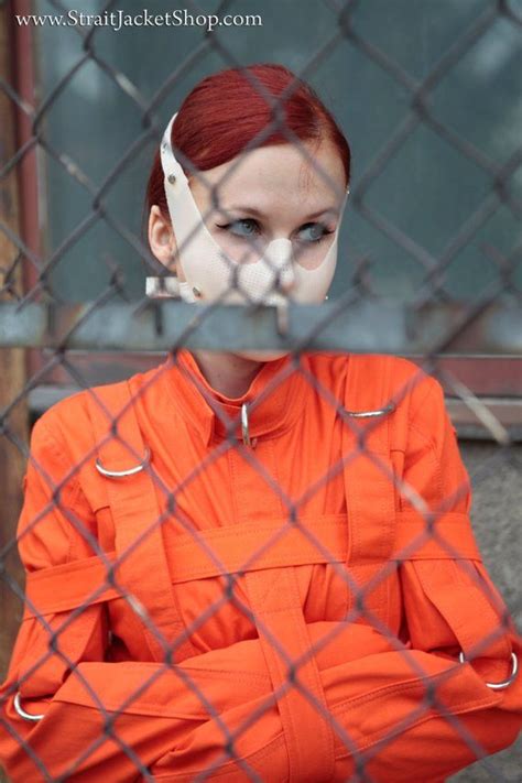 Orange Prison Straitjacket Fully Functional Straitjacket Costume For