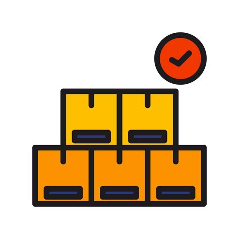 Inventory Control Icon Monochrome Simple Business Management Icon For