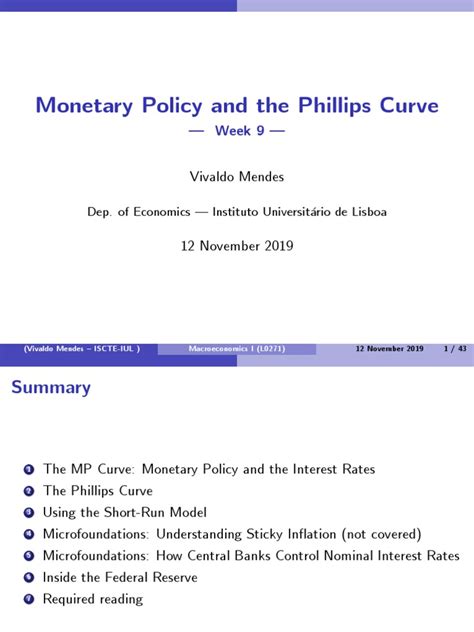 Chapter 12 Monetary Policy And The Phillips Curve Pdf Macroeconomics Phillips Curve