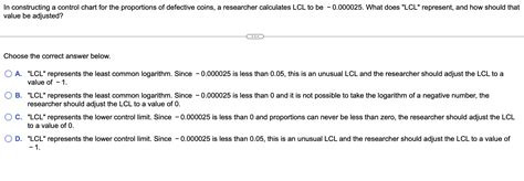 Solved In Constructing A Control Chart For The Proportions Chegg