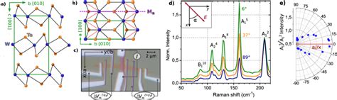 A B Crystal Structure Of Wte 2 In The Td Phase The W Te Atoms And