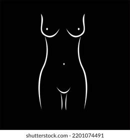 Beautiful Naked Woman Body Illustration Vector Stock Vector Royalty Free Shutterstock