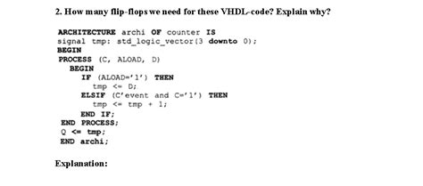 Solved How Many Flip Flops We Need For These Vhdl Code Chegg
