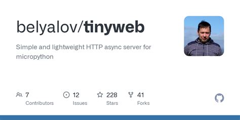 github belyalov tinyweb simple and lightweight async server for