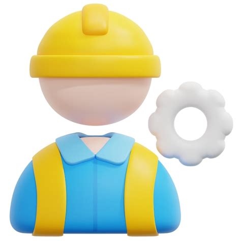 Premium Psd Engineer 3d Render Icon Illustration