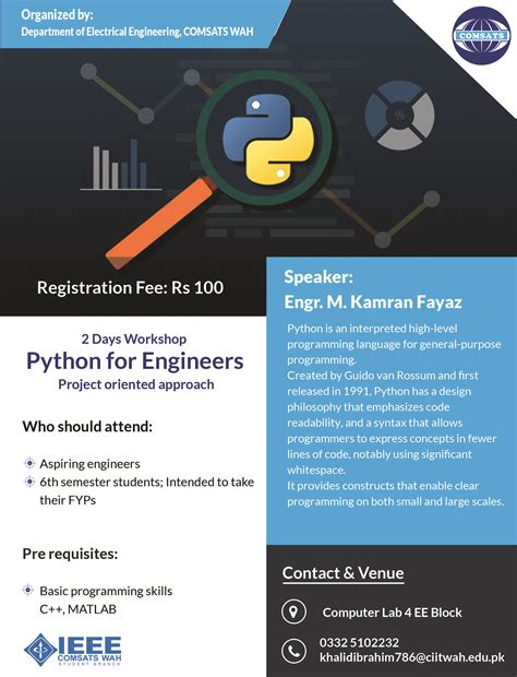 Python Workshop For Engineers