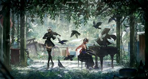 Yorha No2 Type B In 4k Ultra Hd Nier Automata Video Game Art By Zzz