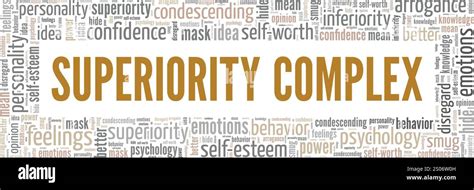 Superiority Complex Word Cloud Conceptual Design Isolated On White
