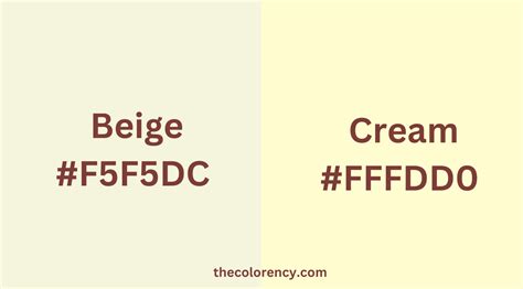 Beige Vs Cream All The Differences Explained The Color Ency