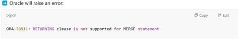 merge and dml returning clause in oracle 23ai
