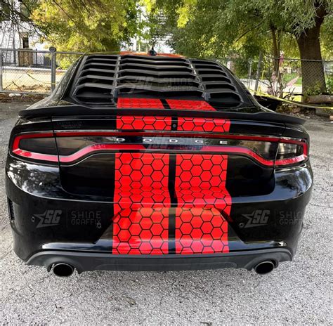 Dodge Charger Racing Stripes Honeycomb Hellcat Redeye 11in