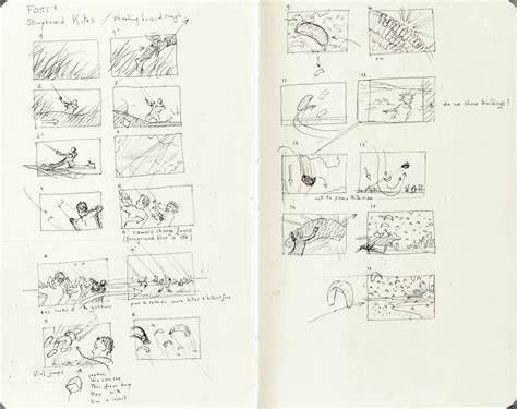 Rough Thumbnails For Kites Storyboard Directed By Marc R Wilkins