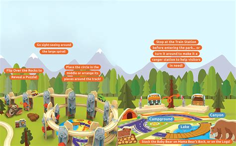 Orbrium 141 Pcs National Park Spiral Magnectic Wooden Train