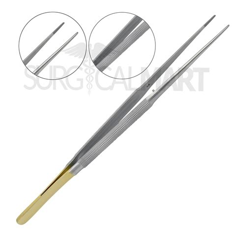 T C Micro Suture Tying Forceps 7 25 With Platform Gold Handle