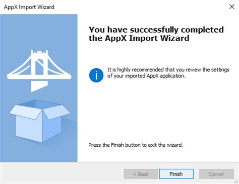 Importing A Desktop Bridge Appx Package