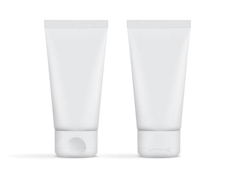 크림 튜브 포장 흰색 절연 프리미엄 벡터