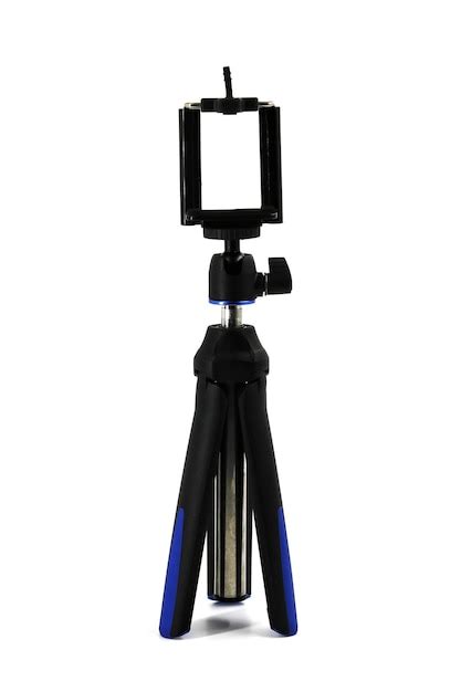 Close Up Of Monopod Over White Background Premium Photo