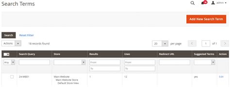 Magento 2 Search Settings And Terms