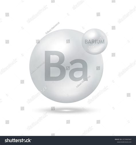 Barium Molecule Models Silver Ecology Biochemistry Stock Vector