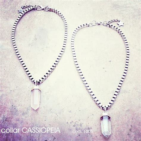Collar Cassiopeia Cuarzo Rosa Y Cristal Collar Bisuteria Joyas Joyeria