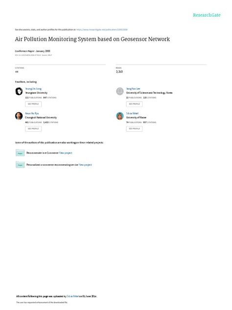Air Pollution Monitoring System Based On Geosensor Pdf Wireless Sensor Network