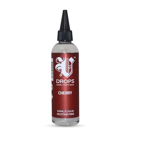 Cherry 100ml E Liquid V Drops Uk Vape Store E Cig Clouds