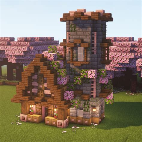 Minecraft House In 2023 Wood And Stone Cottage