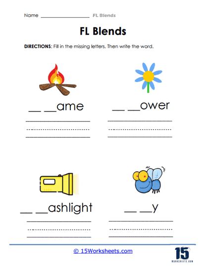 Fl Blends Worksheets 15 Worksheets Library