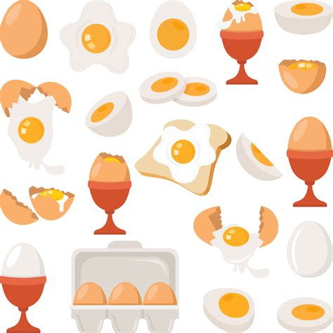 Fresh Egg Collection Set Digital Elements 15083079 Vector Art At Vecteezy