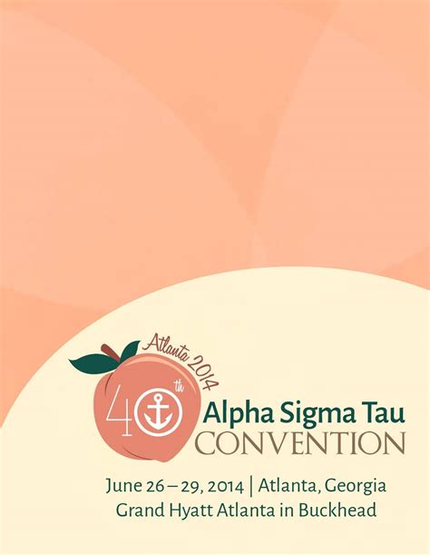 Alpha Sigma Tau 40th National Convention Program Booklet By Alpha Sigma