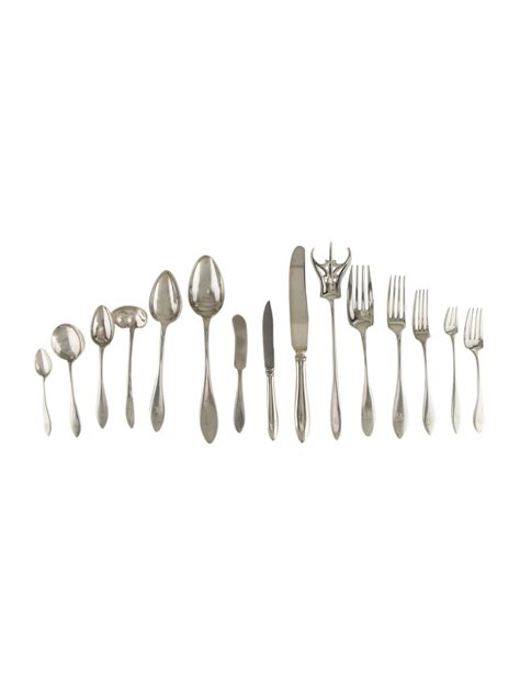 Towle Silversmiths 103 Piece Sterling Silver Lafayette Flatware Set