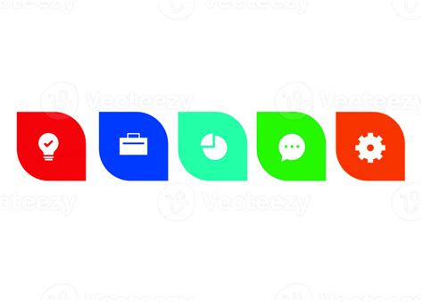 Five Steps Colorful Object For Infographic Template 12375969 Png