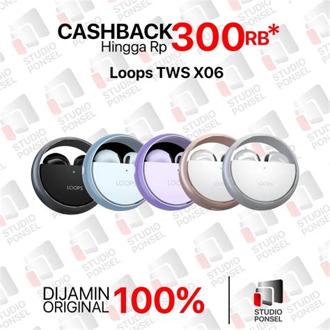 Jual Loops Tws Ring X06 Earphone Bluetooth Wireless Headset Garansi Resmi Shopee Indonesia